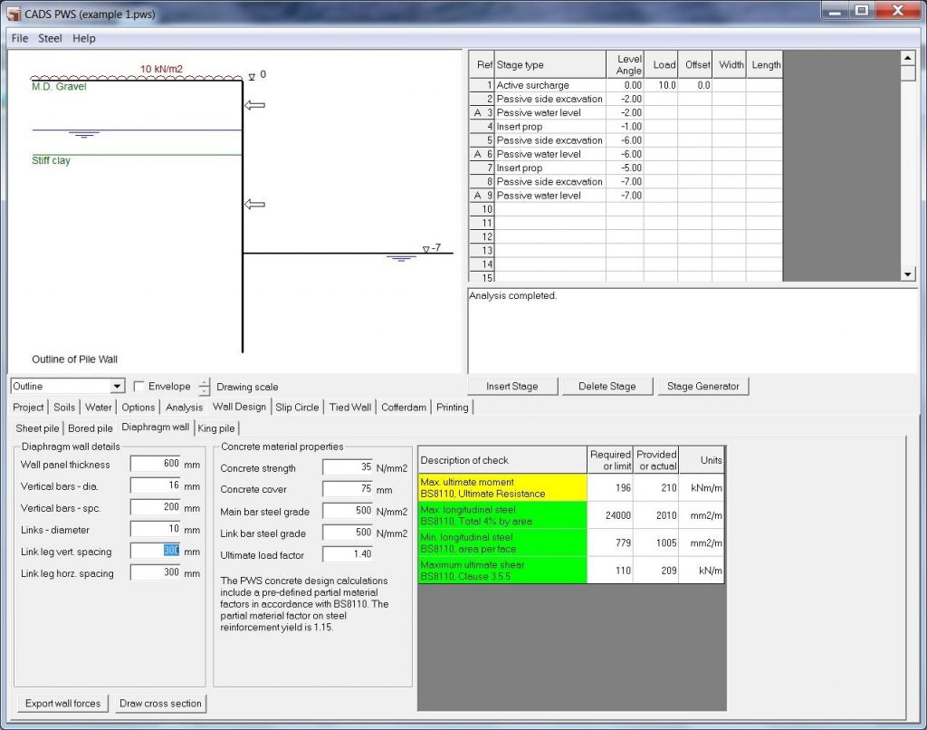 Diaphragm Wall Design - CADS UK