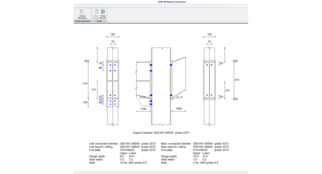 Steelwork Moment Connection Designer - CADS UK