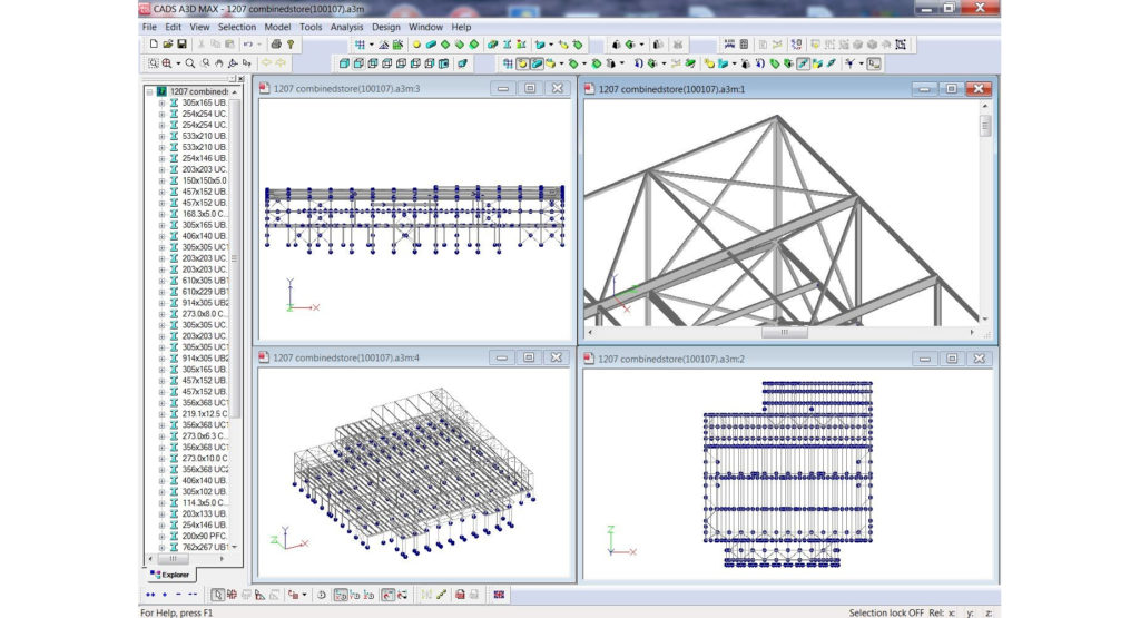 3D frame analysis with links to steel and concrete design - CADS UK