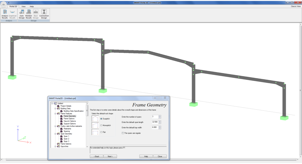 SMART Portal 2D - portal frame design - CADS UK