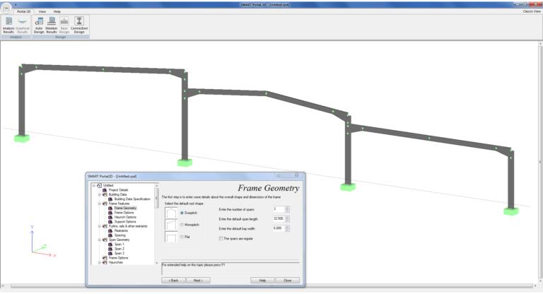SMART Portal 2D - portal frame design - CADS UK